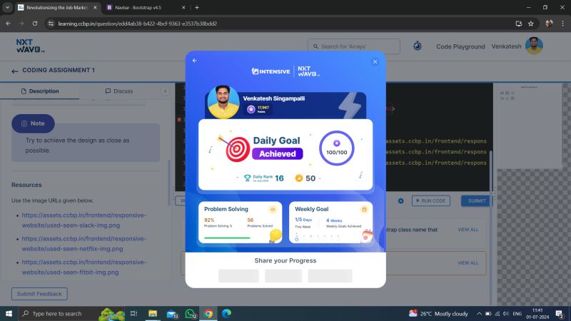 Singampalli Venkatesh on LinkedIn: #30daysofcode #ccbp Singampalli Venkatesh on LinkedIn: #30daysofcode #ccbp