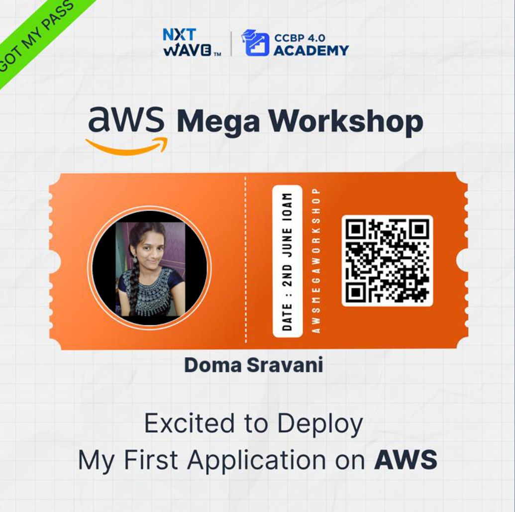 Sravani Doma on LinkedIn: #workshop #aws #awsmegaworkshop # ... Sravani Doma on LinkedIn: #workshop #aws #awsmegaworkshop # ...
