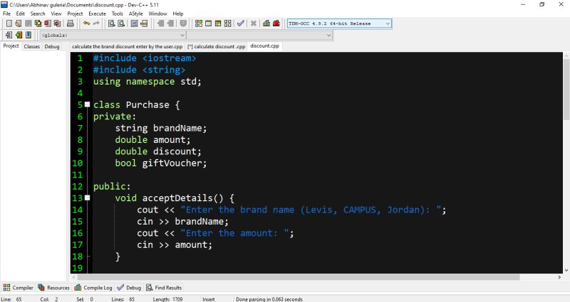 Abhinav Guleria on LinkedIn: #cplusplus #discountcalculation # ... Abhinav Guleria on LinkedIn: #cplusplus #discountcalculation # ...