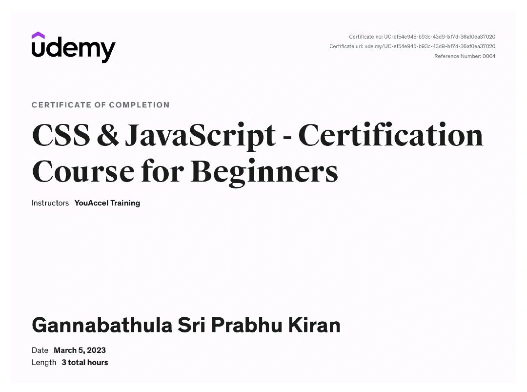 Kiran Gannabathula on LinkedIn: #udemy #css #javascript #webdevelopment Kiran Gannabathula on LinkedIn: #udemy #css #javascript #webdevelopment