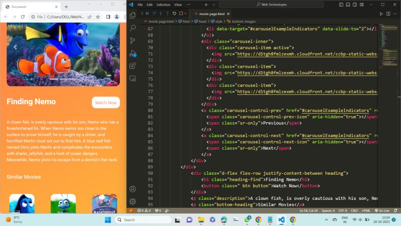 New movie landing page for Finding Nemo | MANNE HEMANTH KUMAR posted on ... New movie landing page for Finding Nemo | MANNE HEMANTH KUMAR posted on ...