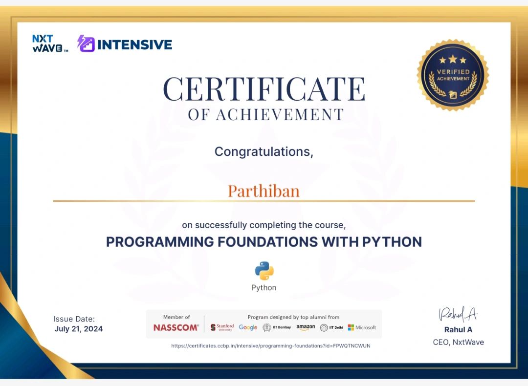 Parthiban Nagarajan on LinkedIn: python Parthiban Nagarajan on LinkedIn: python
