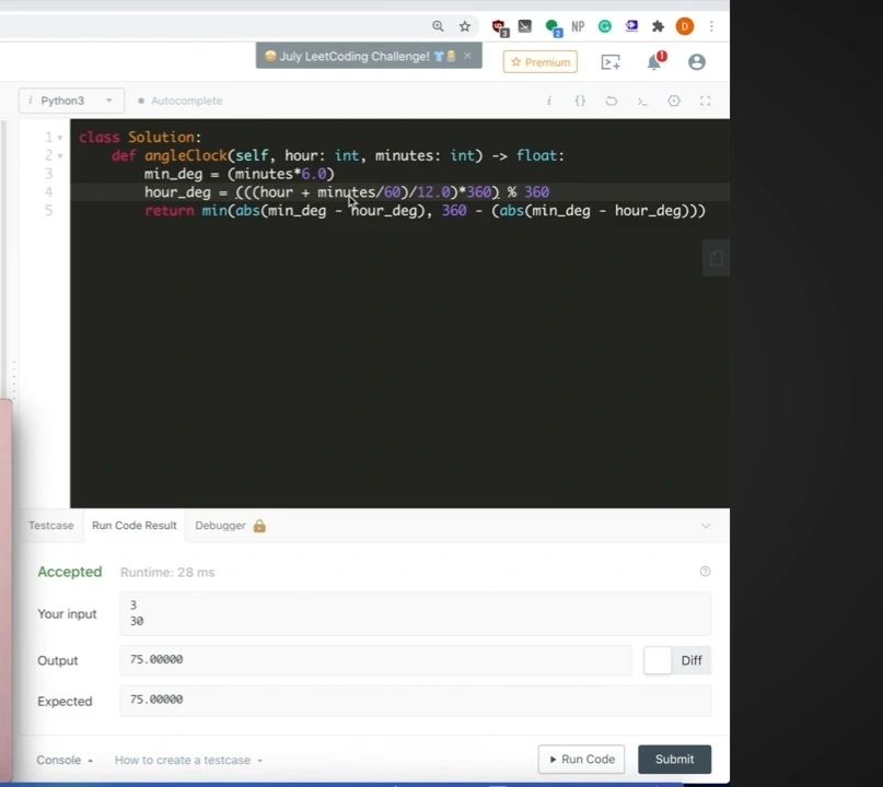 Day 39 of coding challenge: calculating the clock angle | Kanimozhi ... Day 39 of coding challenge: calculating the clock angle | Kanimozhi ...