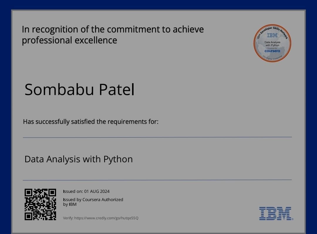 Sombabu Patel on LinkedIn: #dataanalysis #python #ibm #pandas #numpy # ... Sombabu Patel on LinkedIn: #dataanalysis #python #ibm #pandas #numpy # ...