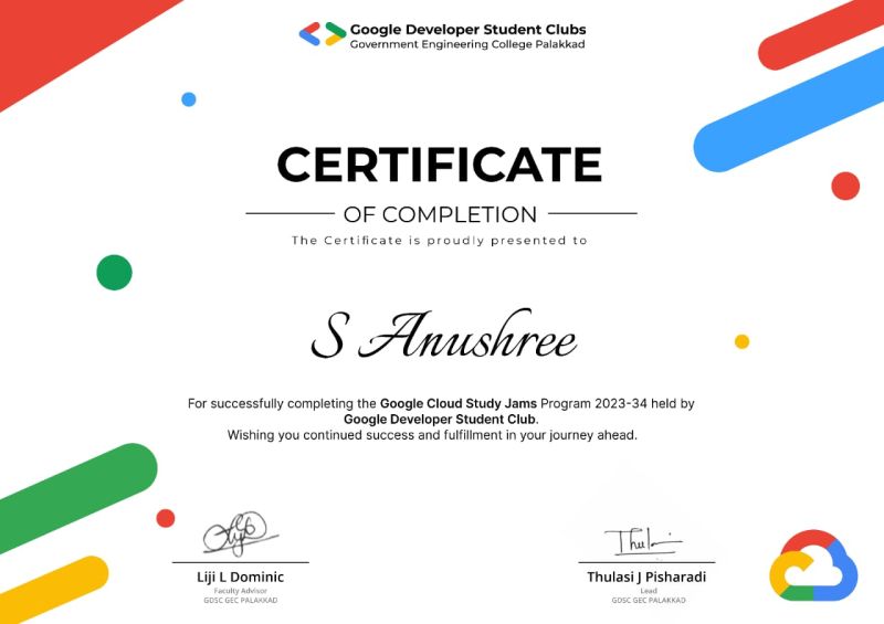 S ANUSHREE on LinkedIn: I'm pleased to announce the completion of the ... S ANUSHREE on LinkedIn: I'm pleased to announce the completion of the ...