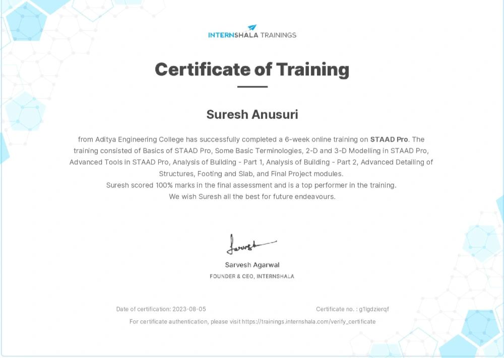 Suresh Anusuri on LinkedIn: #internship #internshala #staadpro # ... Suresh Anusuri on LinkedIn: #internship #internshala #staadpro # ...