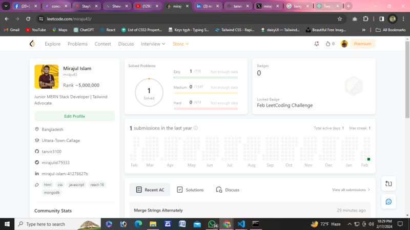 mirajul islam on LinkedIn: Start a new journey at Leetcode. As a ... mirajul islam on LinkedIn: Start a new journey at Leetcode. As a ...