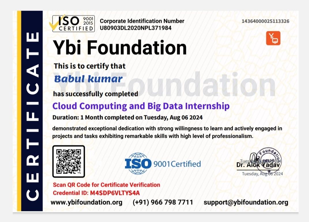 Babul yadav on LinkedIn: #cloudcomputing #bigdata #internship # ... Babul yadav on LinkedIn: #cloudcomputing #bigdata #internship # ...