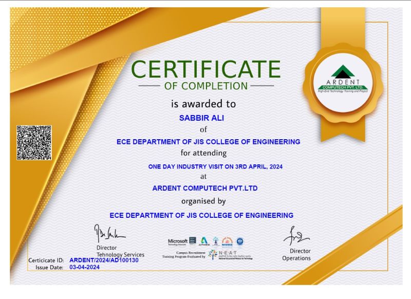Sabbir Ali on LinkedIn: #vlsi #electronics #ardent #industrialvisit # ... Sabbir Ali on LinkedIn: #vlsi #electronics #ardent #industrialvisit # ...