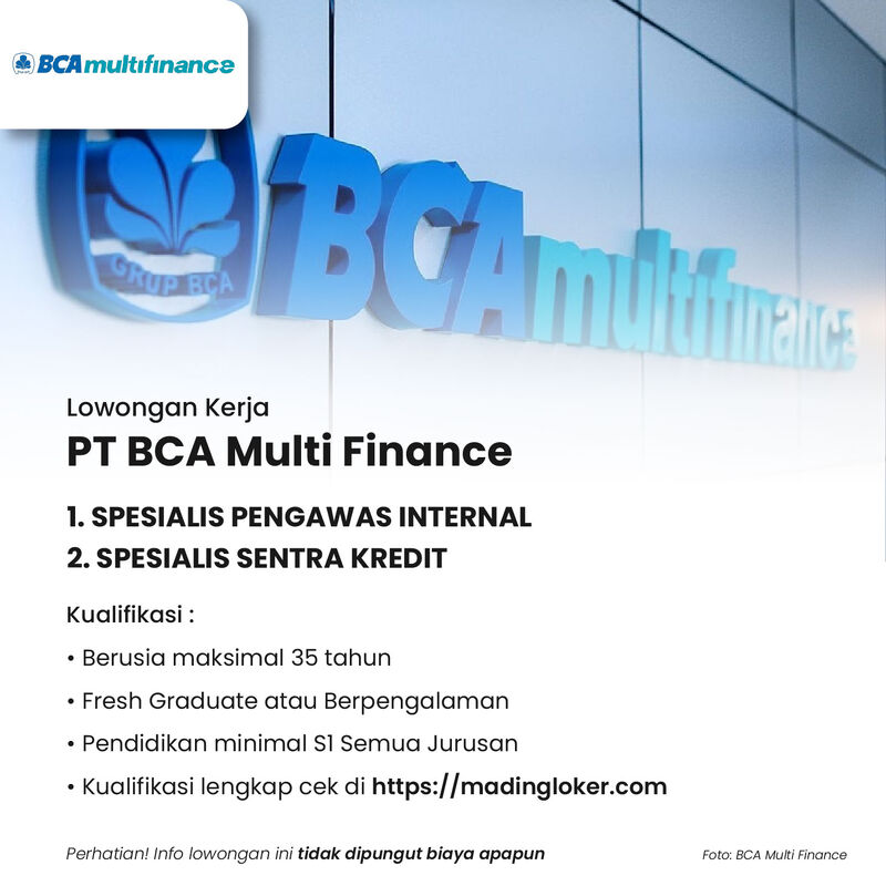Lowongan Kerja - Madingloker.com on LinkedIn: Lowongan Kerja PT BCA ... Lowongan Kerja - Madingloker.com on LinkedIn: Lowongan Kerja PT BCA ...