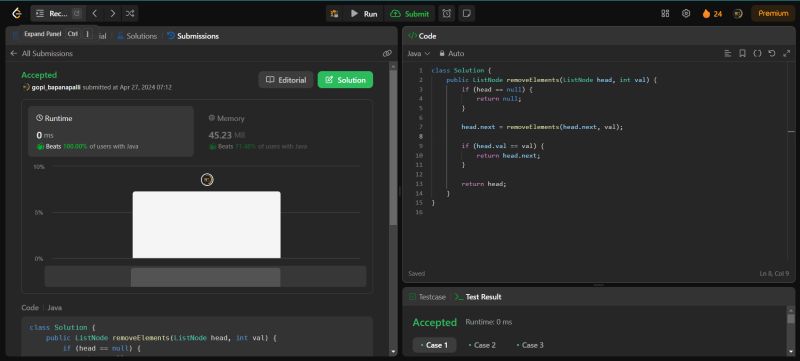 BAPANAPALLI GOPI on LinkedIn: Problem: Remove Linked List Elements ... BAPANAPALLI GOPI on LinkedIn: Problem: Remove Linked List Elements ...