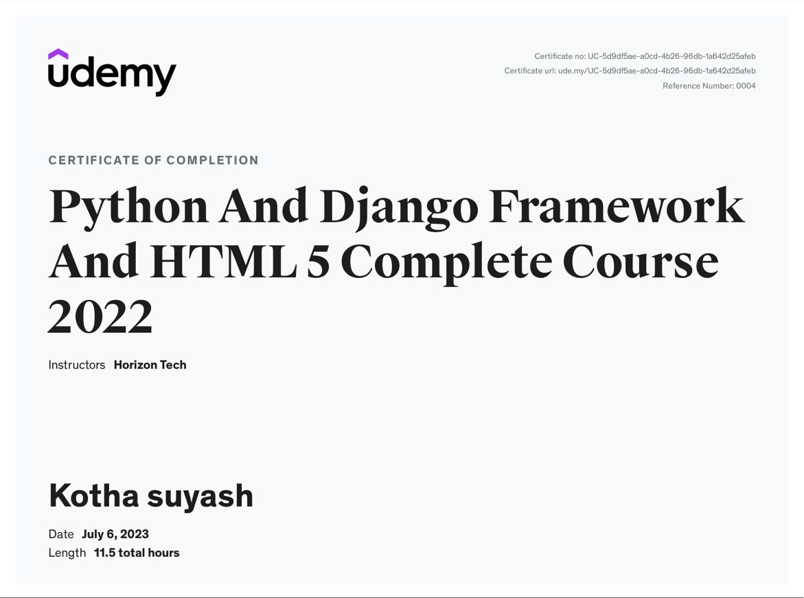 Kotha Suyash on LinkedIn: #python #django #djangorestframework #html # ... Kotha Suyash on LinkedIn: #python #django #djangorestframework #html # ...