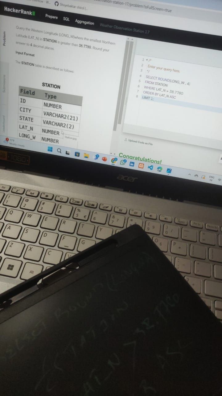 Shoyebaktar Shirol on LinkedIn: #hackerrank #sql #dataanalysis # ... Shoyebaktar Shirol on LinkedIn: #hackerrank #sql #dataanalysis # ...