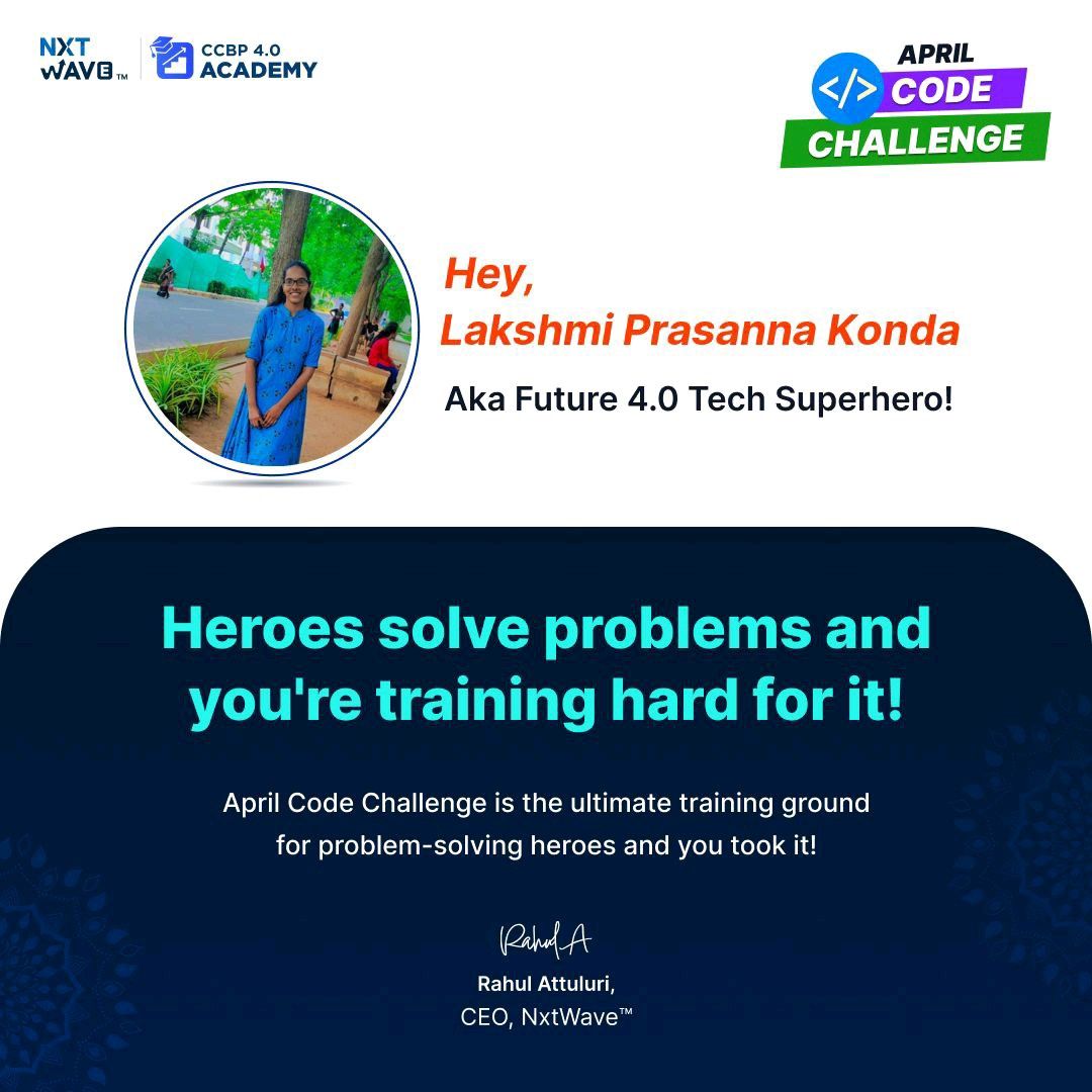 LAKSHMI PRASANNA KONDA on LinkedIn: #codingchallenge #coding LAKSHMI PRASANNA KONDA on LinkedIn: #codingchallenge #coding