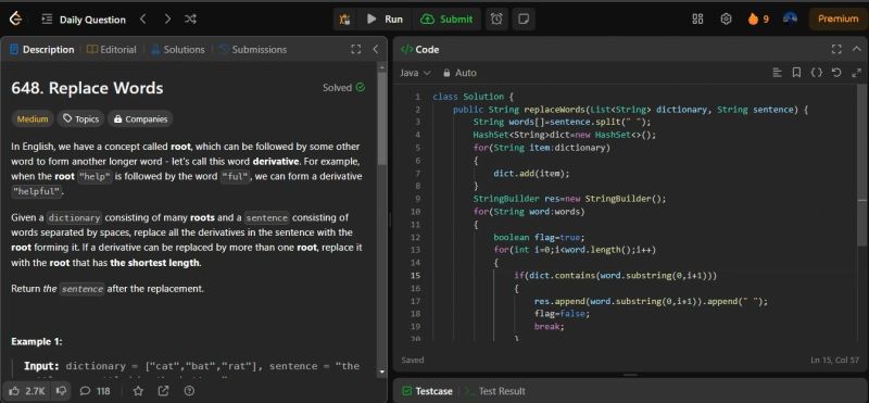 Nikhil Kumar on LinkedIn: Leetcode Challenge 648. Replace Words. Nikhil Kumar on LinkedIn: Leetcode Challenge 648. Replace Words.