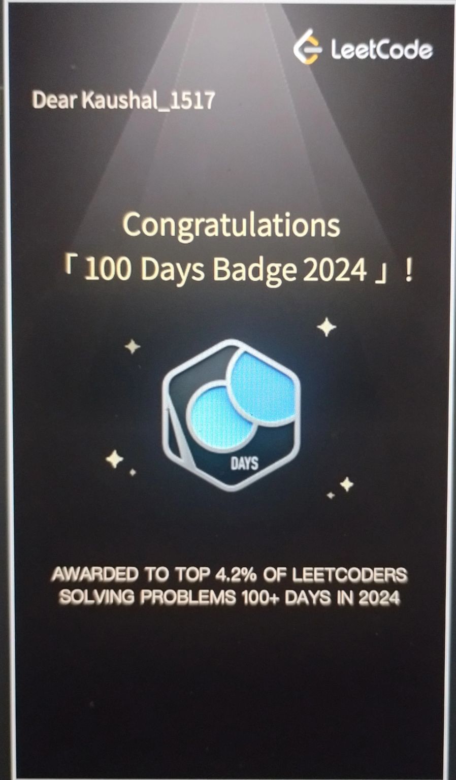 Kaushal Kumar on LinkedIn: 🚀Exciting news! 🏆Earned LeetCode badges for ... Kaushal Kumar on LinkedIn: 🚀Exciting news! 🏆Earned LeetCode badges for ...
