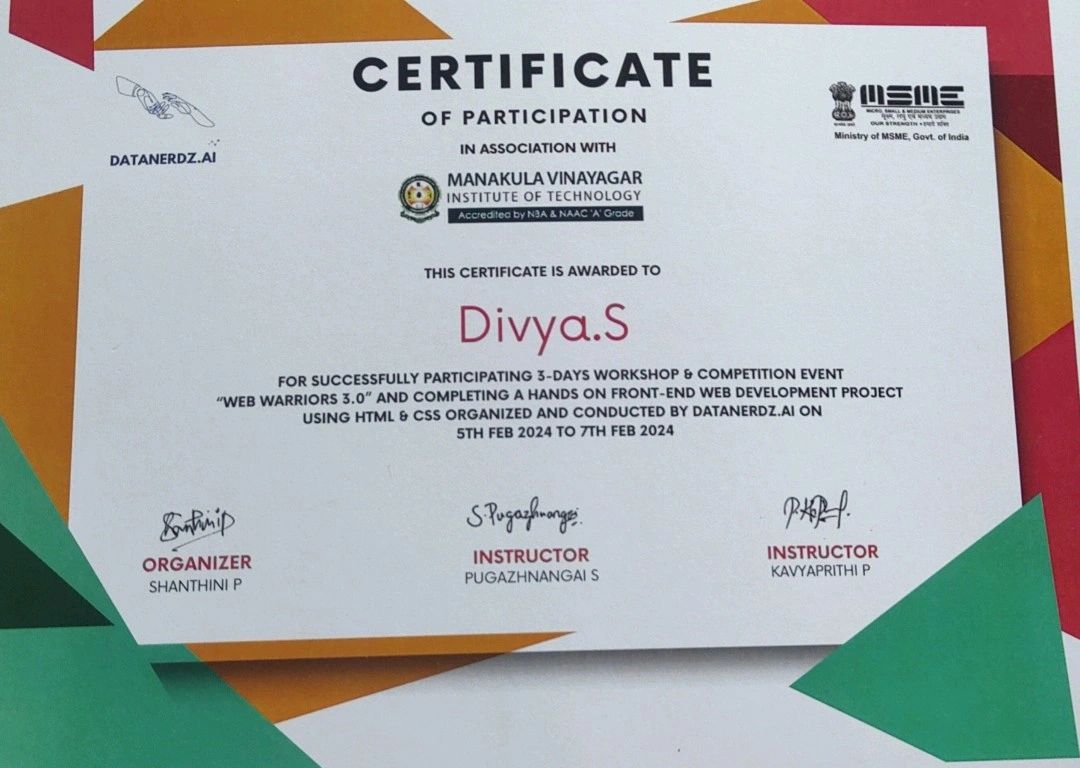 Divya S on LinkedIn: #html #css #webdevelopment #gratitude #html #css Divya S on LinkedIn: #html #css #webdevelopment #gratitude #html #css