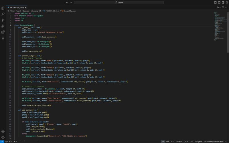 Santhosh K R on LinkedIn: #internshiptask #python #tkinter #gui # ... Santhosh K R on LinkedIn: #internshiptask #python #tkinter #gui # ...