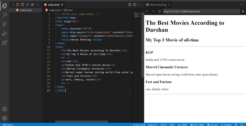 Darshan S on LinkedIn: #day1 #html #frontend #webdevelopment Darshan S on LinkedIn: #day1 #html #frontend #webdevelopment