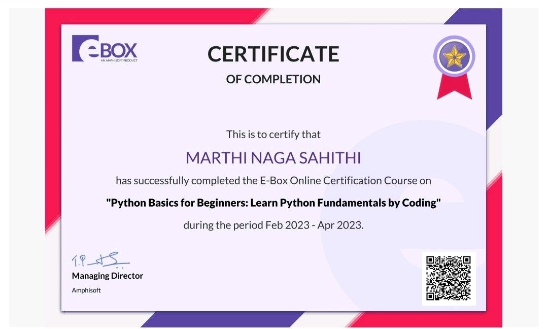 Sahithi Marthi on LinkedIn: #python Sahithi Marthi on LinkedIn: #python