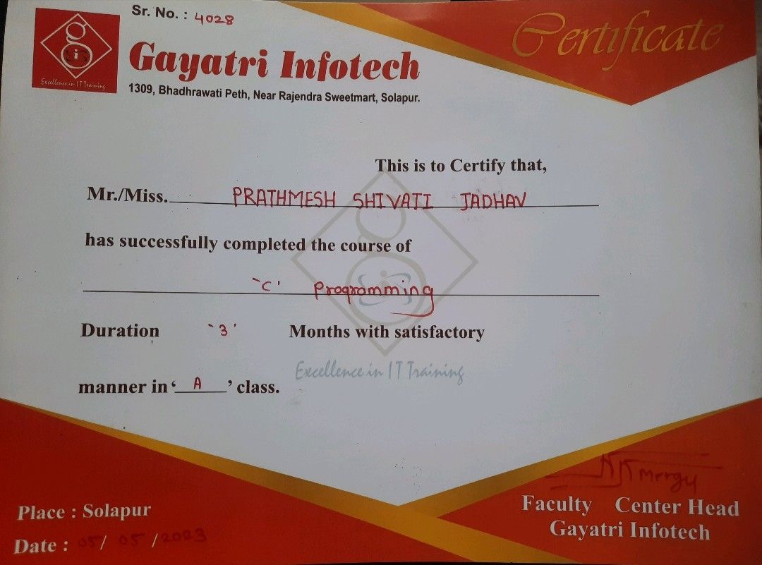 Prathmesh Jadhav on LinkedIn: #cprogramming #programming Prathmesh Jadhav on LinkedIn: #cprogramming #programming