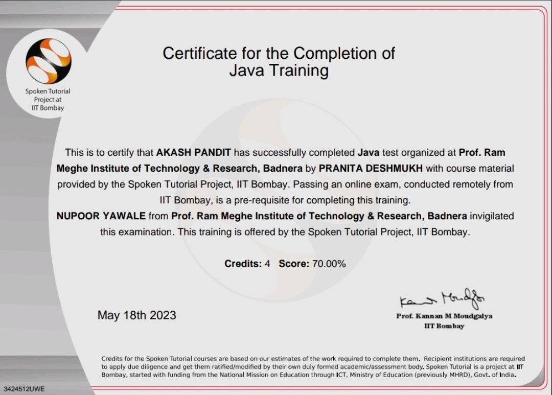 Akash Pandit on LinkedIn: #java #javaprogramming #certification # ... Akash Pandit on LinkedIn: #java #javaprogramming #certification # ...