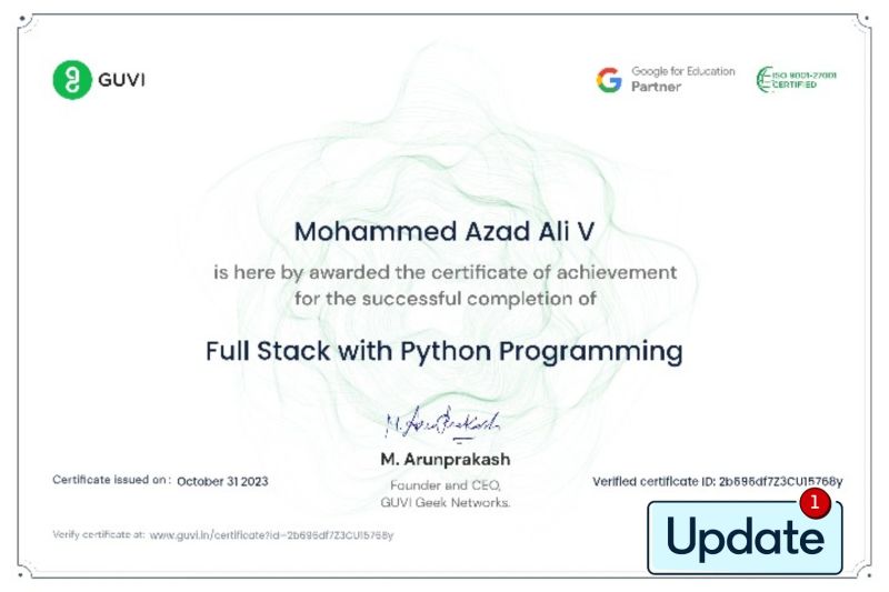 MOHAMMED AZAD ALI V posted on LinkedIn MOHAMMED AZAD ALI V posted on LinkedIn