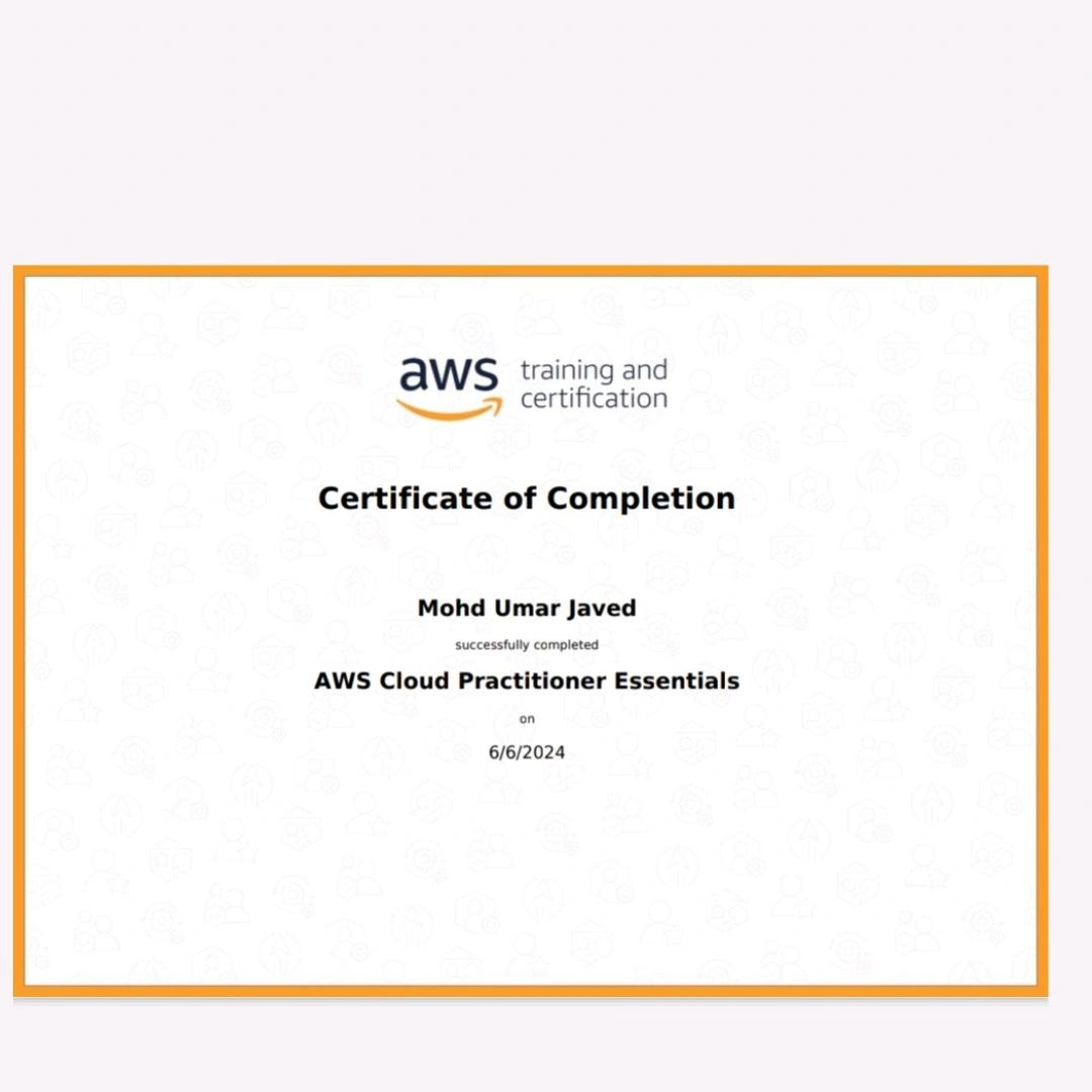 Completed AWS Cloud Practitioner Essentials | Mohd Umar Javed posted on ... Completed AWS Cloud Practitioner Essentials | Mohd Umar Javed posted on ...