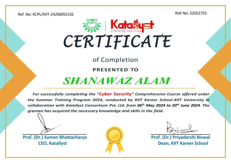 Shanawaz Alam on LinkedIn: #cybersecurity #training #kiitkareerschool # ... Shanawaz Alam on LinkedIn: #cybersecurity #training #kiitkareerschool # ...