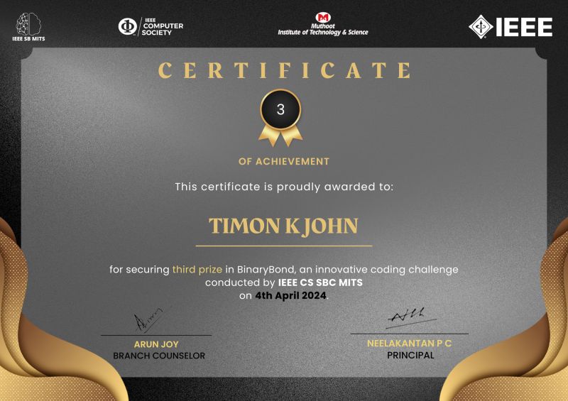 Timon K John on LinkedIn: #ieee #codingcompetition #problemsolving # ... Timon K John on LinkedIn: #ieee #codingcompetition #problemsolving # ...