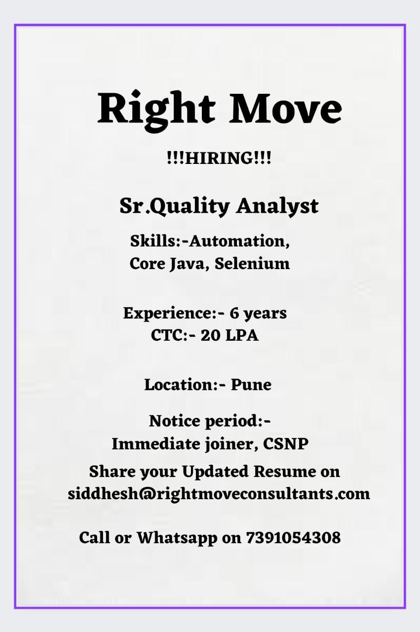 Siddhesh B on LinkedIn: #qualityanalyst #automation #corejava #selenium ... Siddhesh B on LinkedIn: #qualityanalyst #automation #corejava #selenium ...