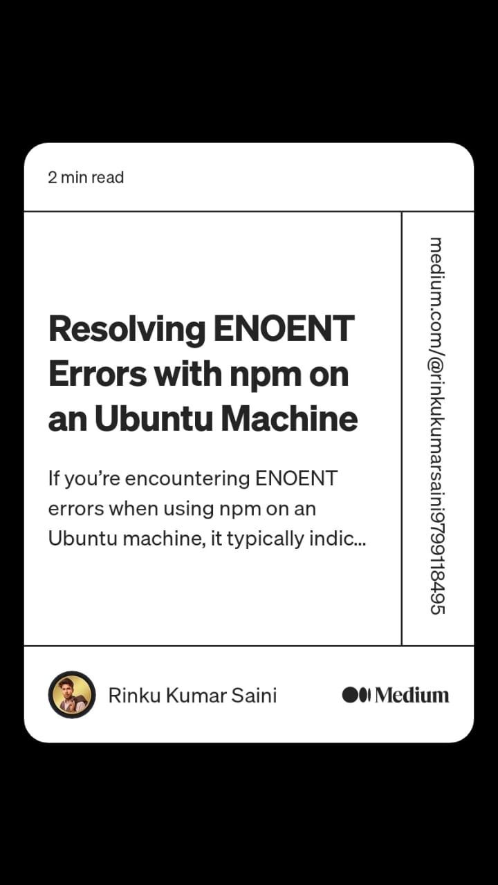 Rinku Kumar Saini on LinkedIn: #nodejs #ubuntu #npm #webdevelopment # ... Rinku Kumar Saini on LinkedIn: #nodejs #ubuntu #npm #webdevelopment # ...