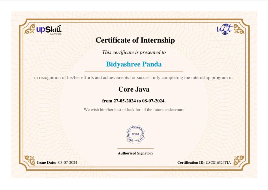 Bidyashree Panda on LinkedIn: #corejava #programming #internship # ... Bidyashree Panda on LinkedIn: #corejava #programming #internship # ...