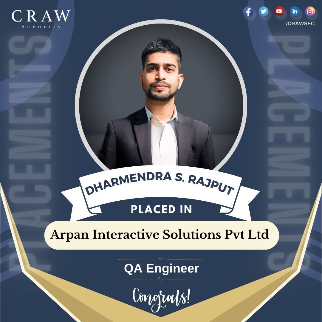 Mohit Yadav on LinkedIn: #placement #placed #crawsec #crawsecurity Mohit Yadav on LinkedIn: #placement #placed #crawsec #crawsecurity