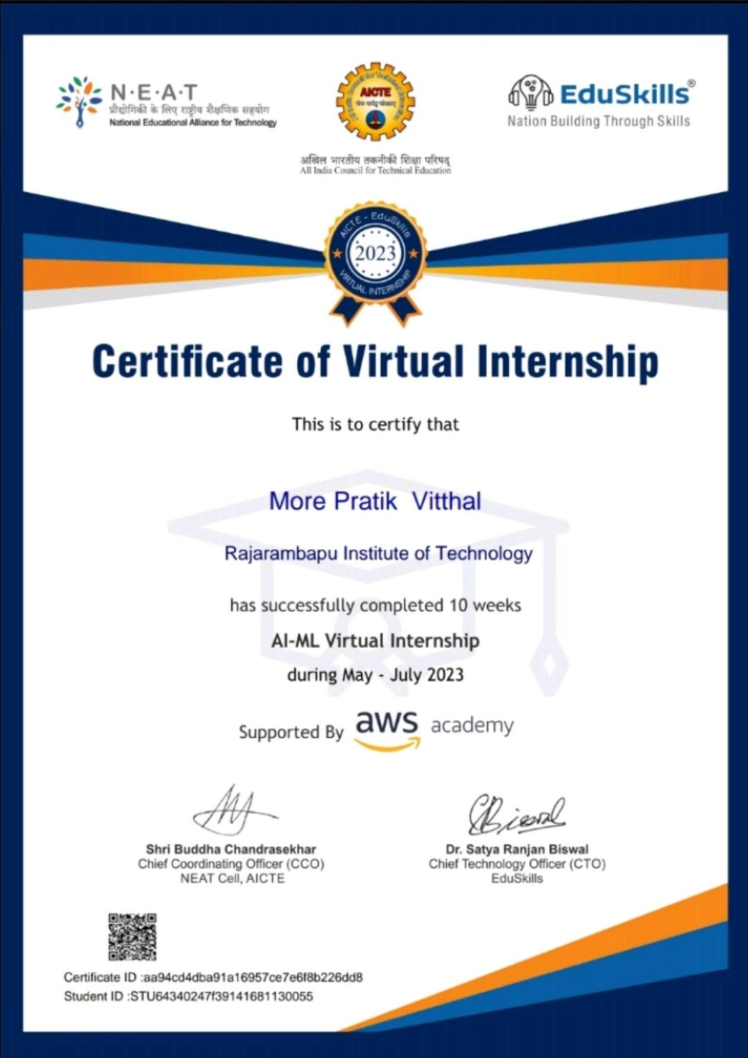 Pratik More on LinkedIn: #aiml #virtualinternship #aicte Pratik More on LinkedIn: #aiml #virtualinternship #aicte