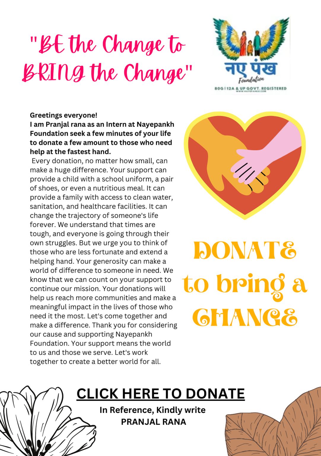 Pranjal Rana on LinkedIn: #thankyou #change #help #donations # ... Pranjal Rana on LinkedIn: #thankyou #change #help #donations # ...