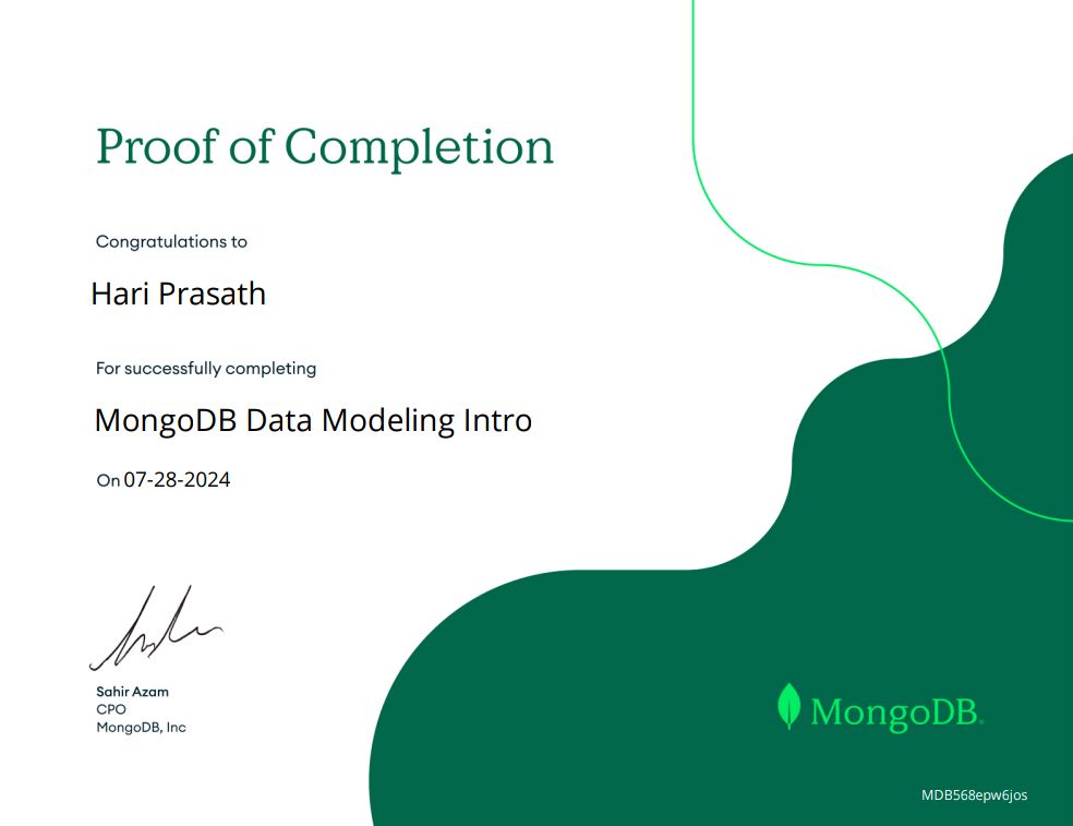 Hari Prasath on LinkedIn: MongoDB data modeling intro Hari Prasath on LinkedIn: MongoDB data modeling intro