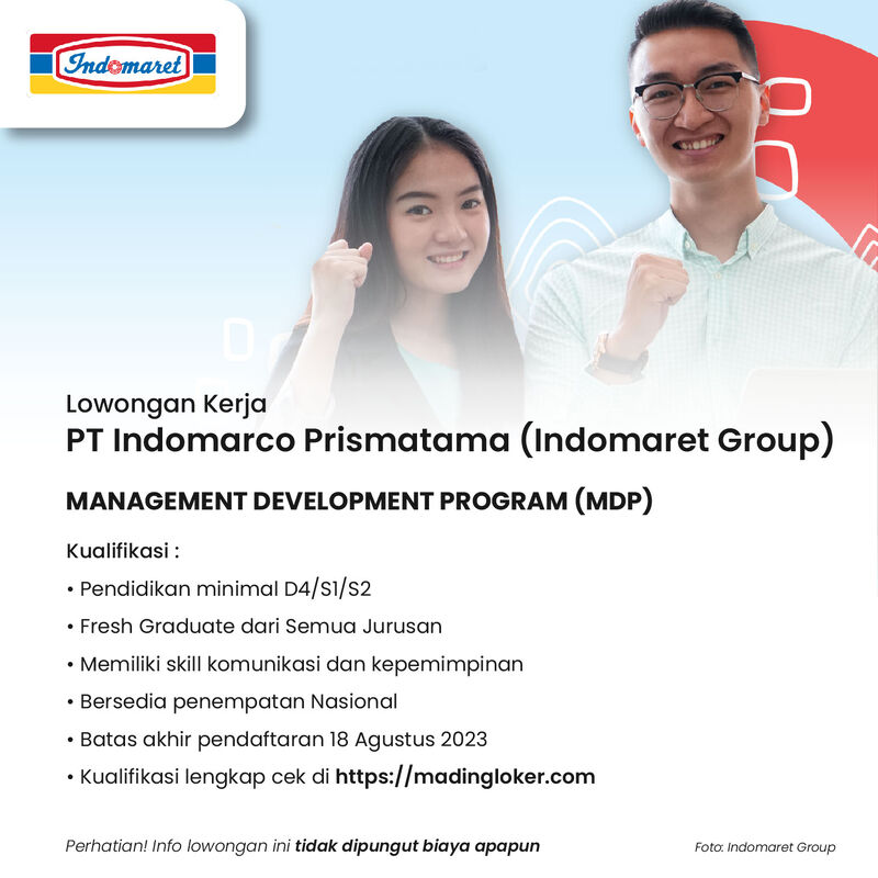 Lowongan Kerja - Madingloker.com on LinkedIn: PT Indomarco Prismatama ... Lowongan Kerja - Madingloker.com on LinkedIn: PT Indomarco Prismatama ...