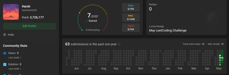 Harsh Sen on LinkedIn: #codingjourney #leetcode #learningeveryday Harsh Sen on LinkedIn: #codingjourney #leetcode #learningeveryday
