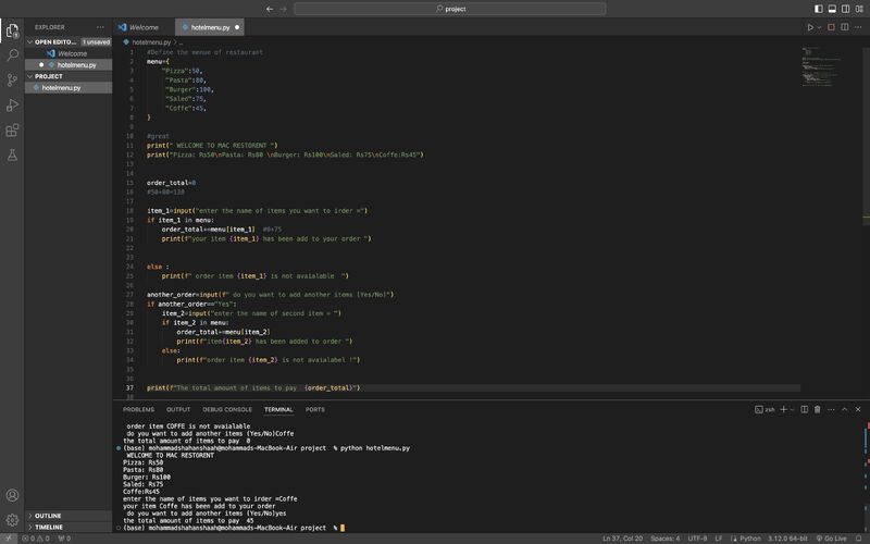 Mohammad Shahanshah on LinkedIn: #python #programming Mohammad Shahanshah on LinkedIn: #python #programming
