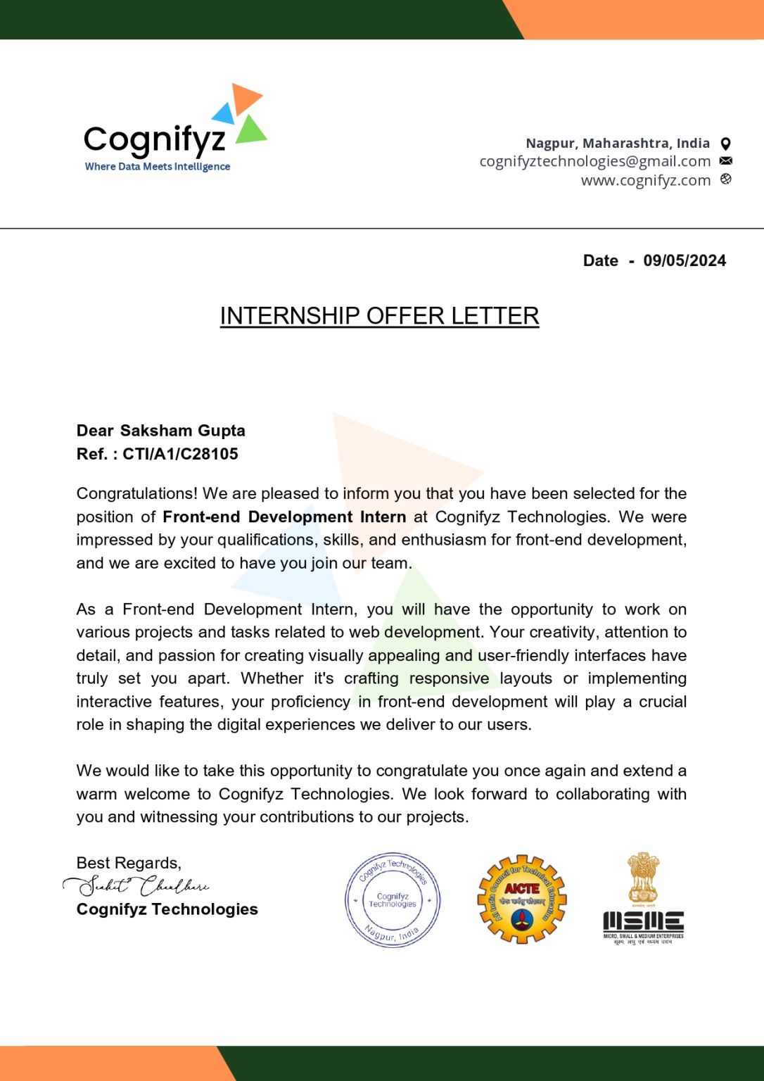 Saksham Gupta on LinkedIn: #webdevelopment #internship #cognifyz # ... Saksham Gupta on LinkedIn: #webdevelopment #internship #cognifyz # ...