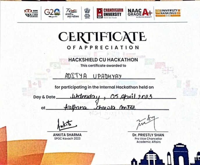 Aditya upadhyay on LinkedIn: #hackathon #techenthusiast #problemsolver Aditya upadhyay on LinkedIn: #hackathon #techenthusiast #problemsolver