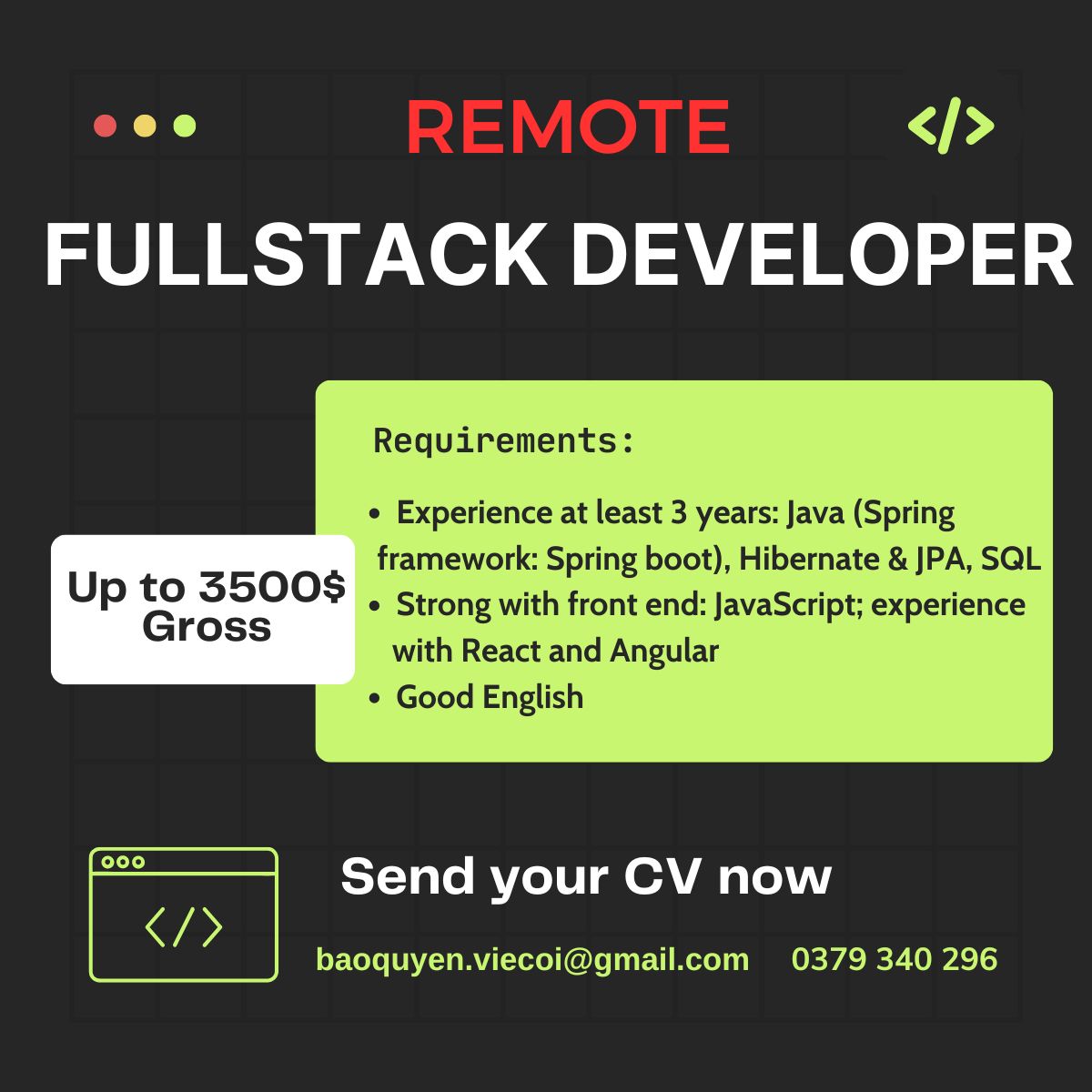 Quyen Nguyen (Christina) on LinkedIn: #remote #fullstack #java #reactjs ... Quyen Nguyen (Christina) on LinkedIn: #remote #fullstack #java #reactjs ...