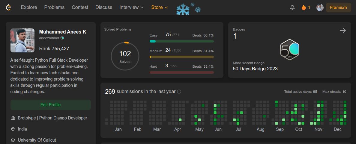 Muhammed Anees K on LinkedIn: #leetcodejourney #codingmilestone # ... Muhammed Anees K on LinkedIn: #leetcodejourney #codingmilestone # ...