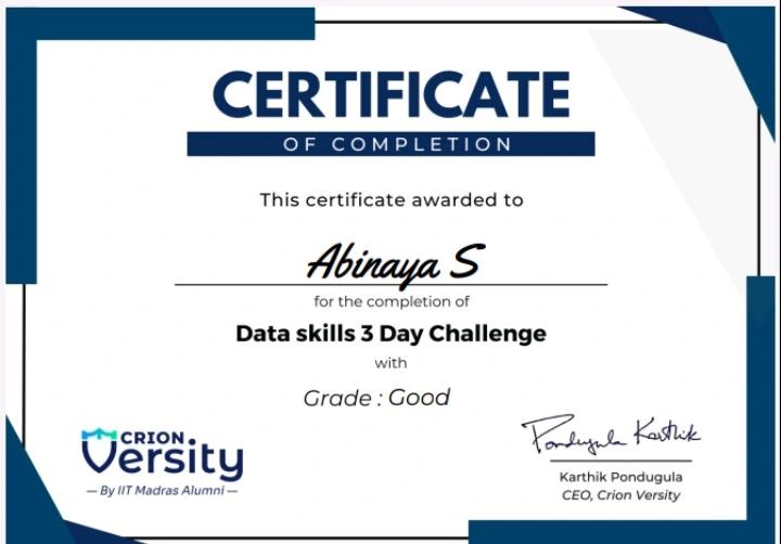 Abinaya S posted on LinkedIn Abinaya S posted on LinkedIn