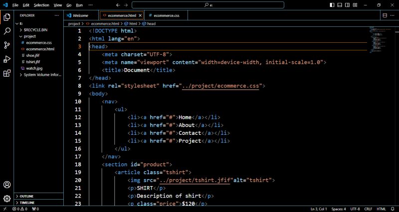 MOHAMED IRFAN on LinkedIn: E-Commerce website HTML and CSS coding MOHAMED IRFAN on LinkedIn: E-Commerce website HTML and CSS coding