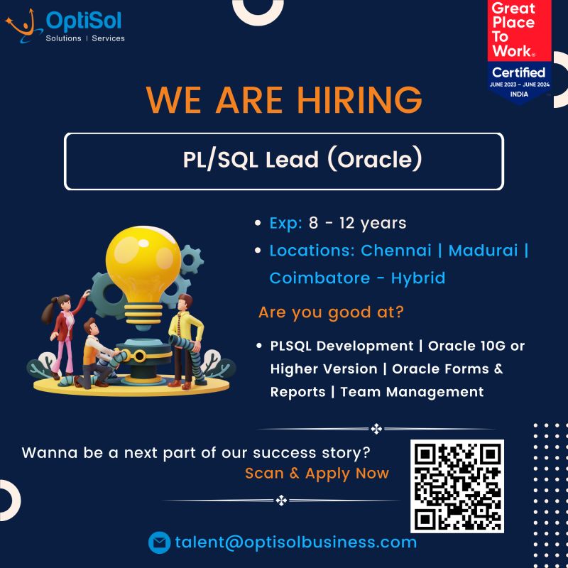 Kavitha K on LinkedIn: #plsql #plsql #oracle #technicallead #itjobs # ... Kavitha K on LinkedIn: #plsql #plsql #oracle #technicallead #itjobs # ...