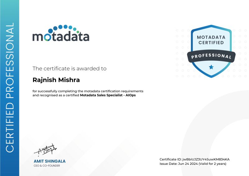 Rajnish Mishra on LinkedIn: #aiops #motadata # ... Rajnish Mishra on LinkedIn: #aiops #motadata # ...