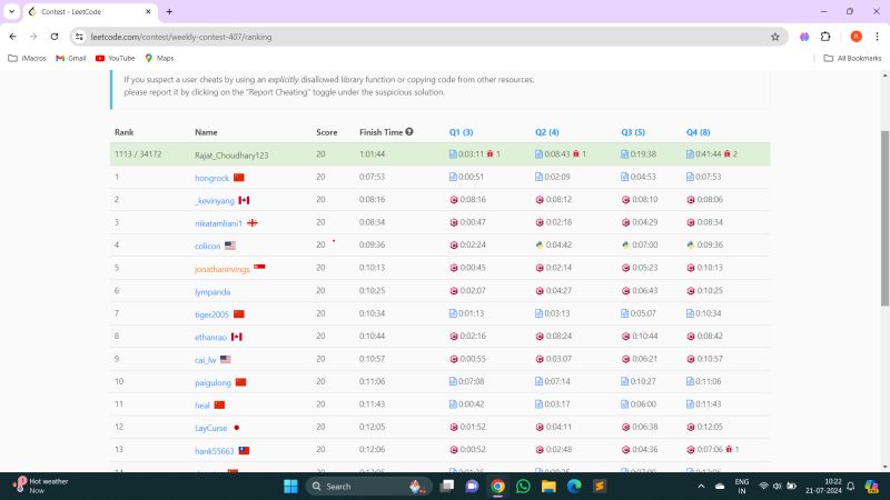 Rajat Choudhary on LinkedIn: #leetcode #codingcontest # ... Rajat Choudhary on LinkedIn: #leetcode #codingcontest # ...