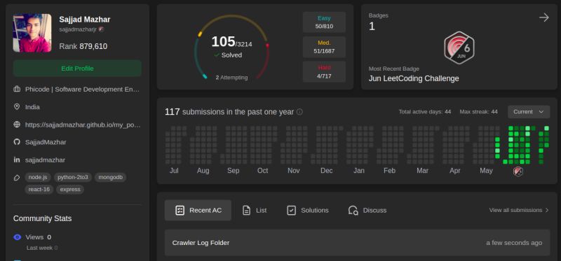 Sajjad Mazhar on LinkedIn: #leetcode #codingjourney #dsa # ... Sajjad Mazhar on LinkedIn: #leetcode #codingjourney #dsa # ...